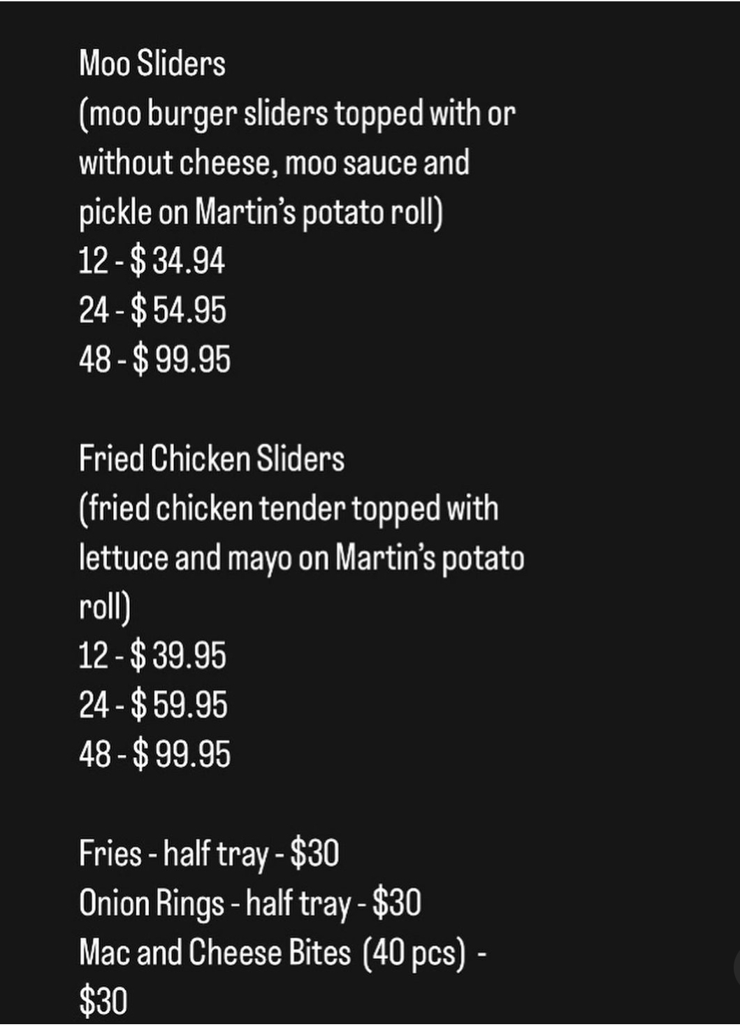Catering - Island Park - Moo Burger | Burgers – Shakes – Hot Dogs ...